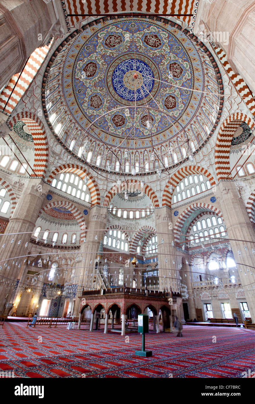 Turkey, Edirne, Selimiye Mosque. The UNESCO World Heritage Site Of The ...