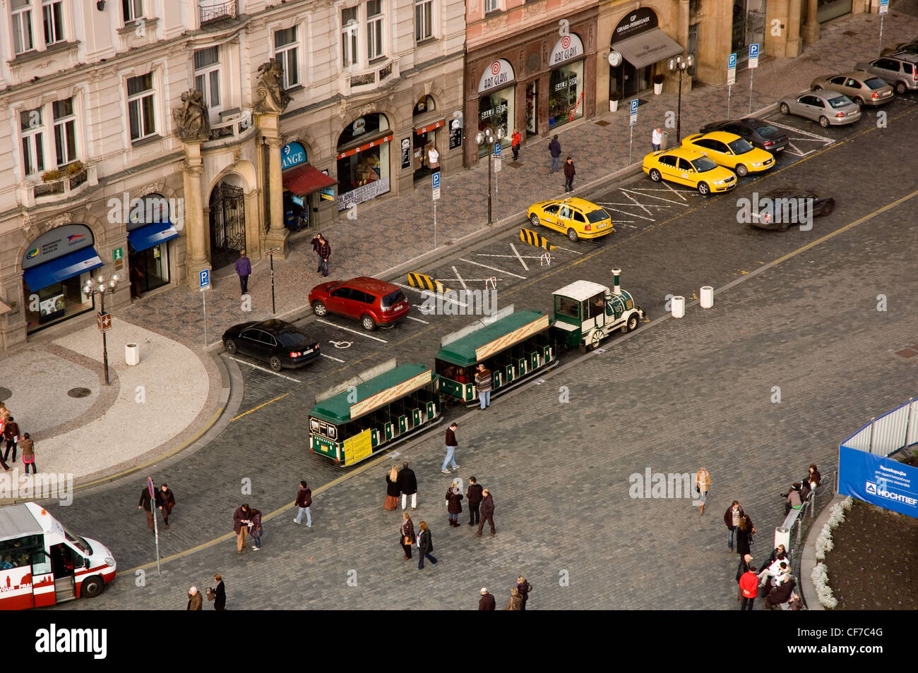 Prague street view from above Stock Photo - Alamy
