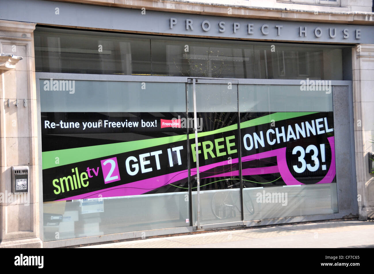 Smile Tv Freeview office advert Stock Photo - Alamy