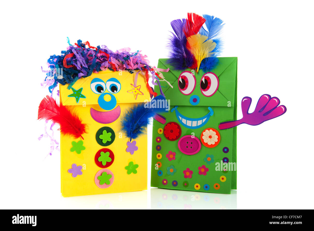 Funny colorful paper bags faces hi-res stock photography and images - Alamy
