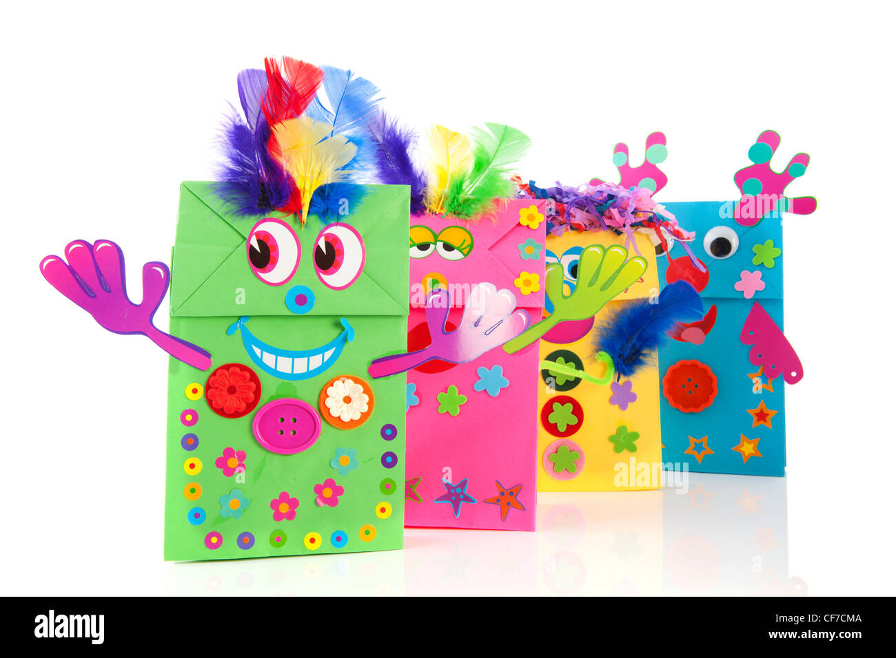 Funny colorful paper bags faces hi-res stock photography and images - Alamy