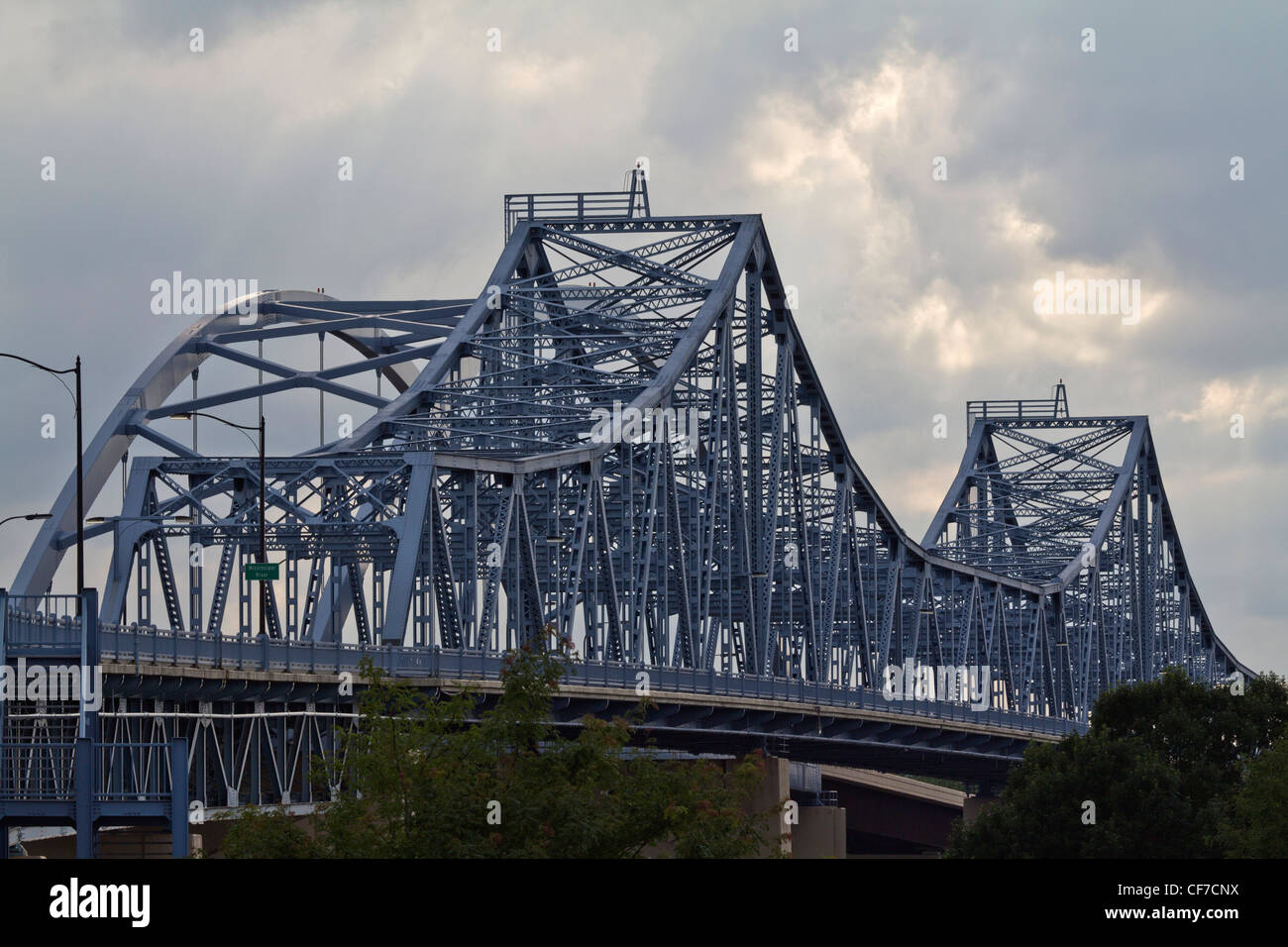 Close up of Mississippi River Bridge La Crosse Wisconsin in USA US ...