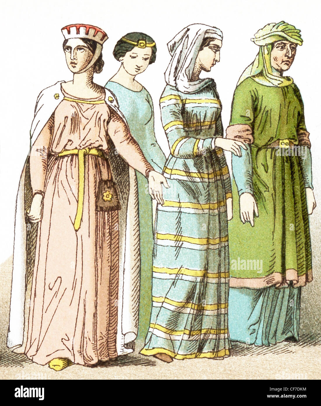 Women in medieval dress hi-res stock photography and images - Alamy
