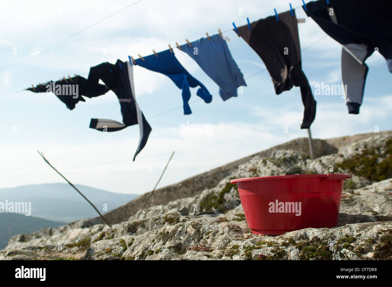 Clothes drying by the Sun Stock Photo - Alamy