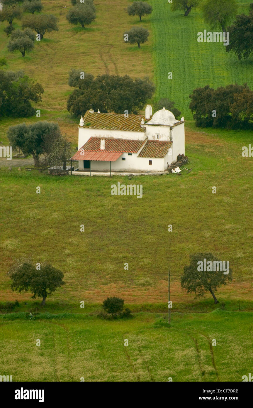 White church in the middle of Alentejo plains Stock Photo - Alamy