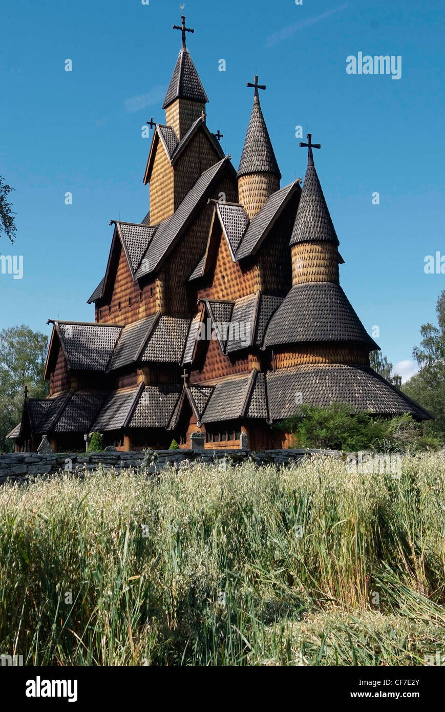 Norway - Heddal stave church (Heddal stavkirke) is a wooden stave ...