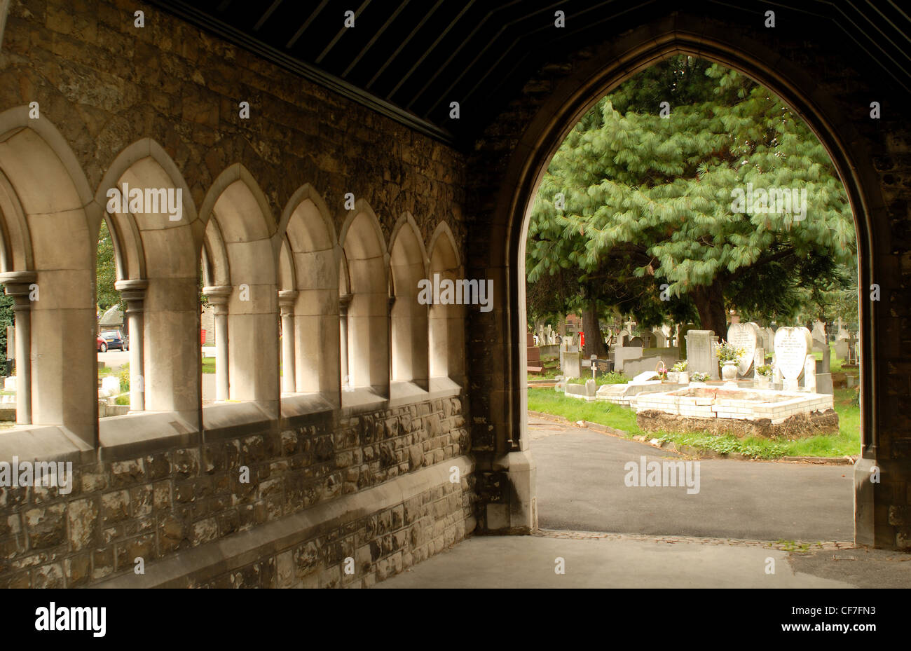 Streatham Cemetery Tunnel Stock Photo - Alamy