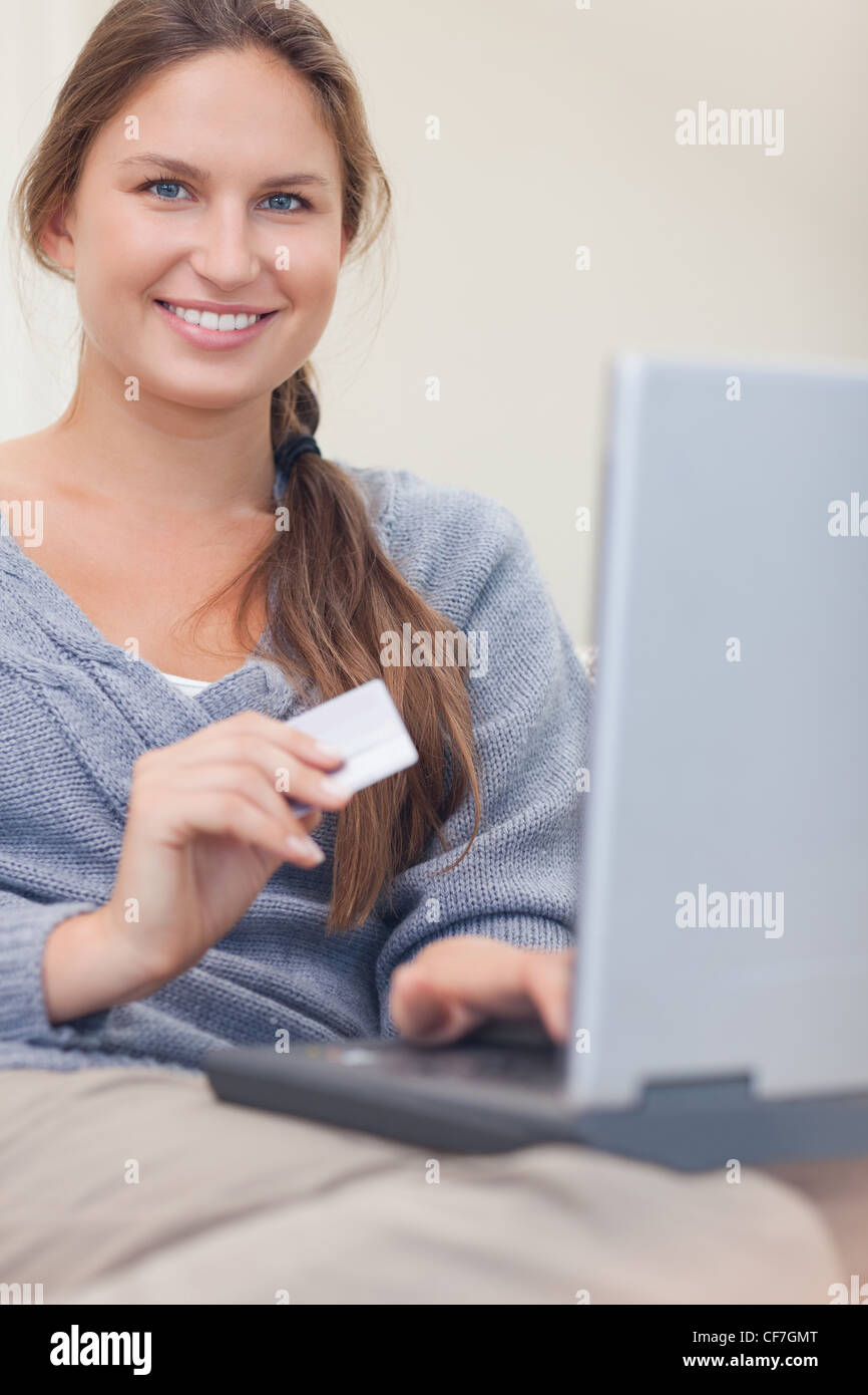 Portrait smiling woman booking hi-res stock photography and images - Alamy
