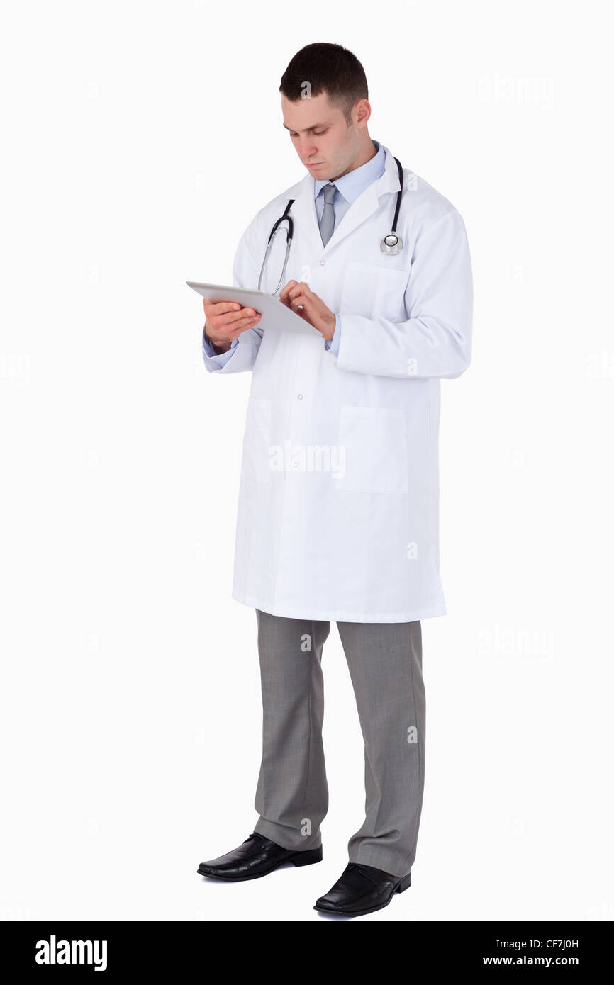 Male doctor using stethoscope Cut Out Stock Images & Pictures - Alamy
