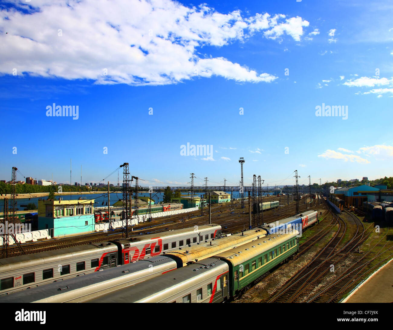 Railway station in Irkutsk, Russia. Side view Stock Photo - Alamy