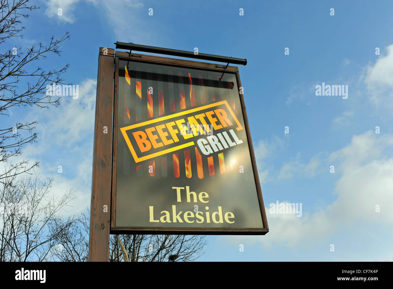 Beefeater Grill Restaurant sign at the Lakeside Shopping Developement ...