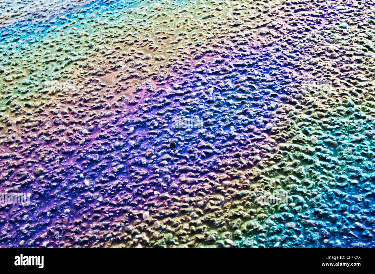 gas spill in rainbow colors Stock Photo - Alamy