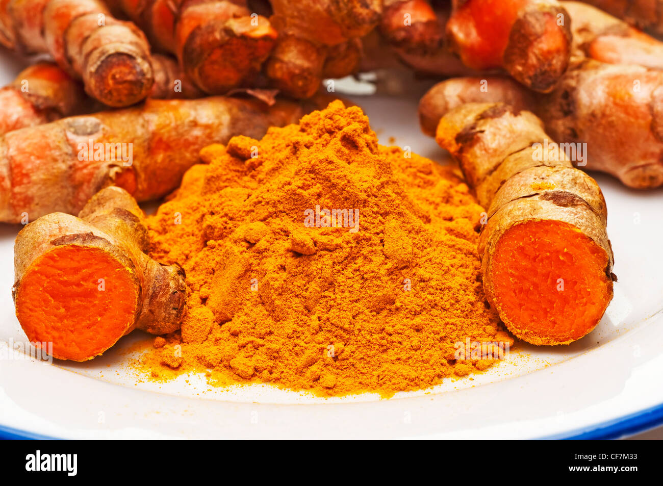 turmeric, root and powder Stock Photo - Alamy