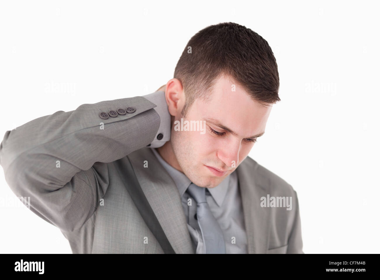 Tired young businessman Stock Photo - Alamy