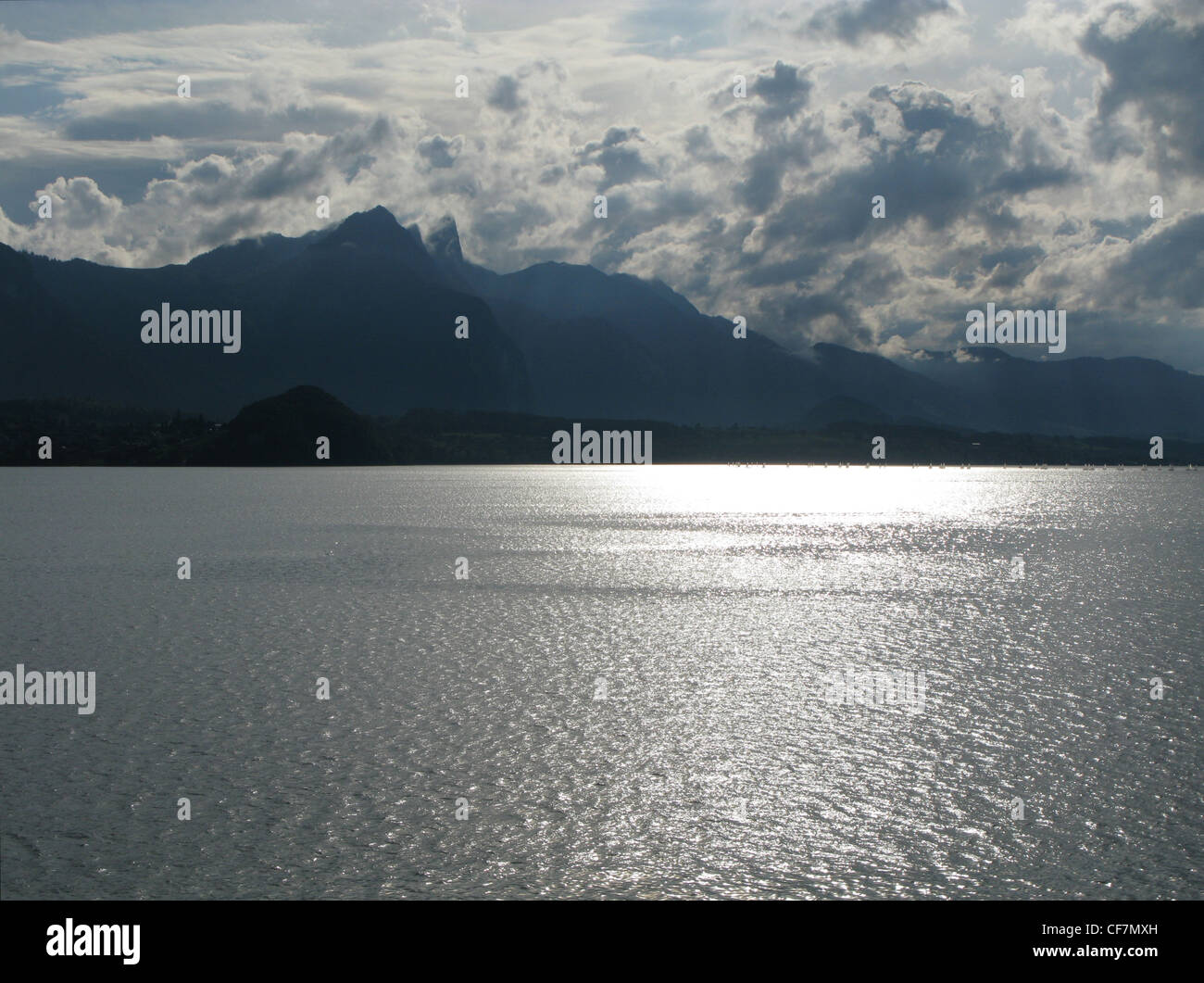 Switzerland, canton Bern, Bernese Oberland, lake of Thun, lake, sea ...