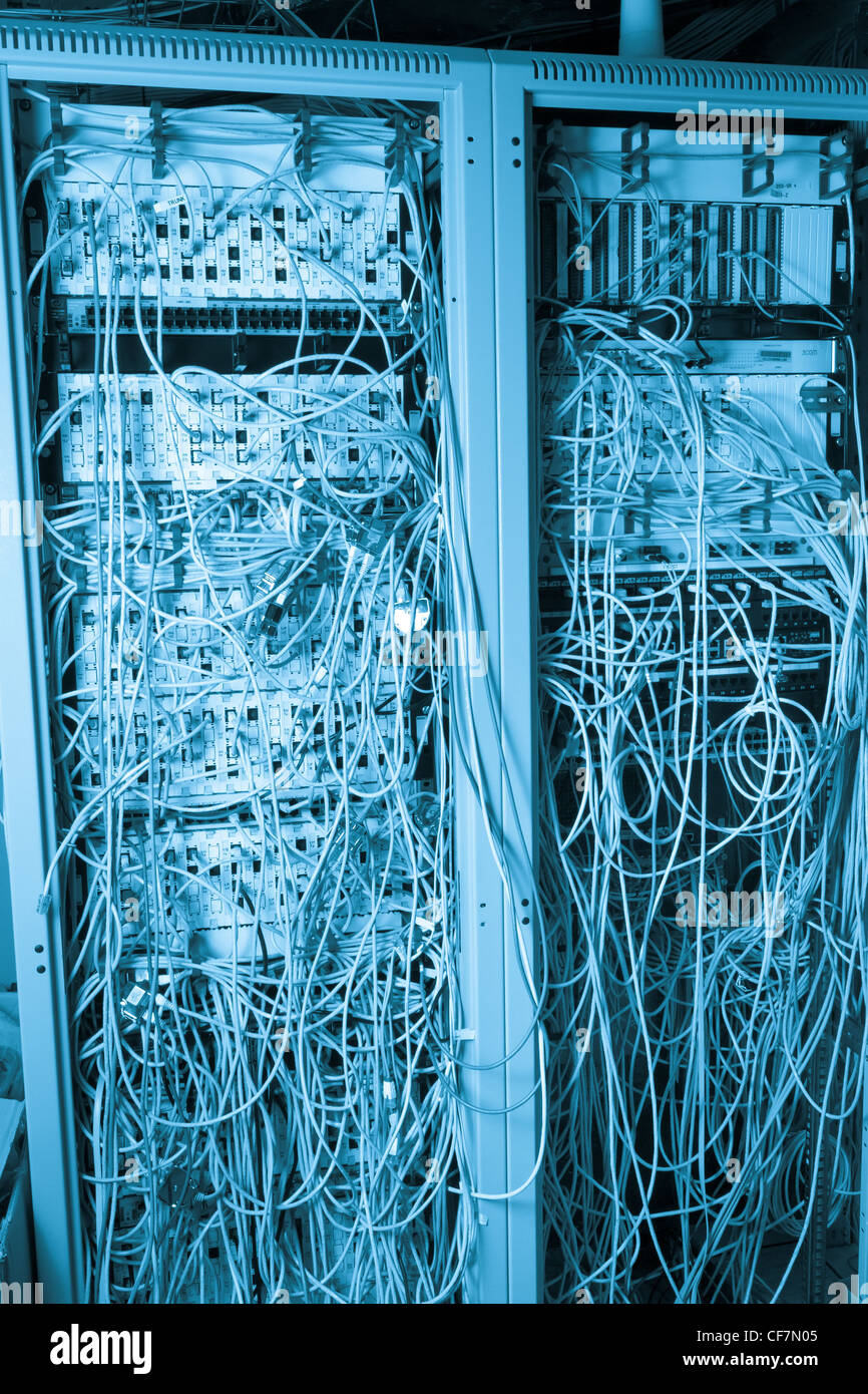 Concept of network infrastructure with cables Stock Photo - Alamy