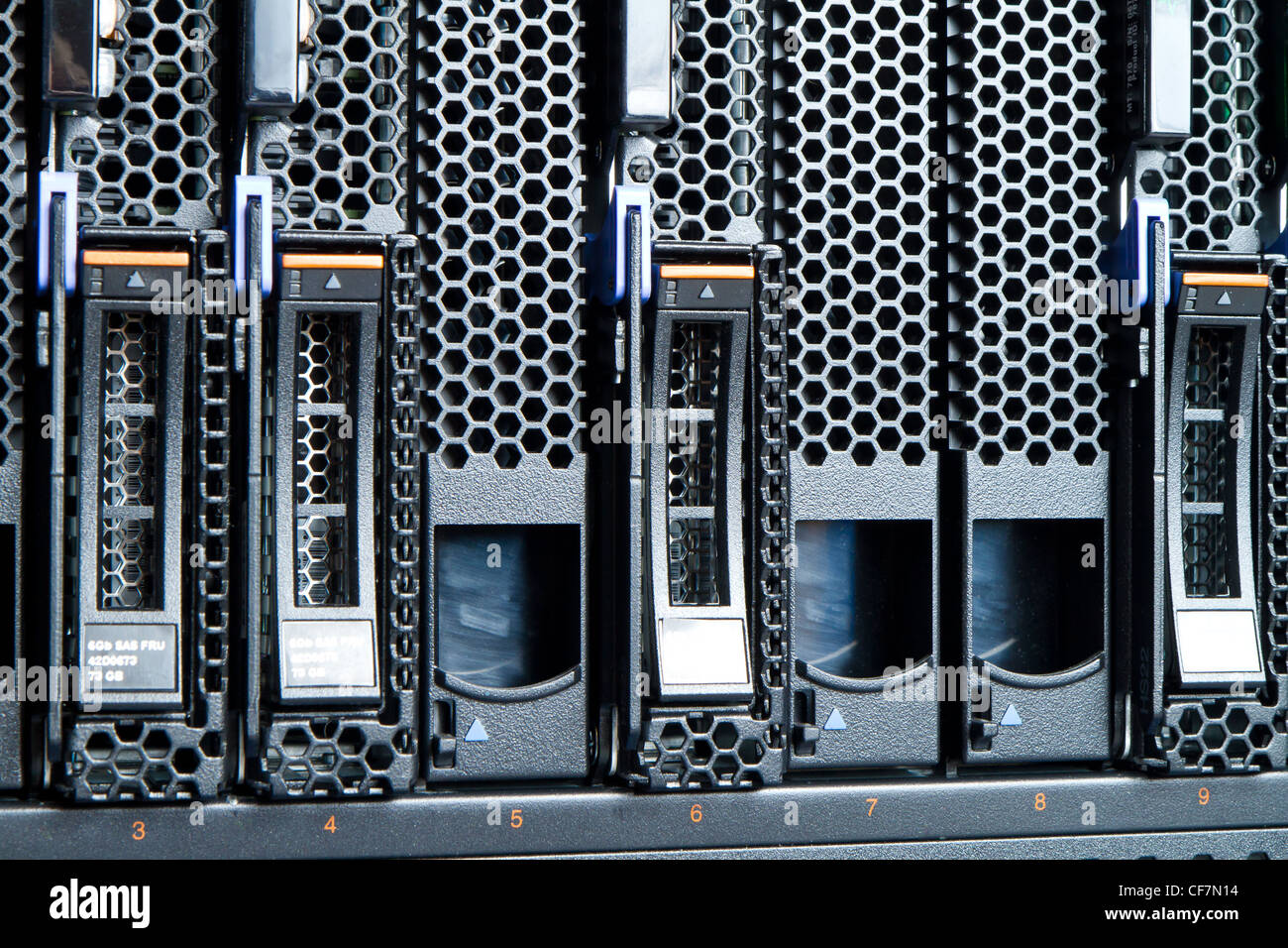 Detail of hard drive cluster in data center Stock Photo - Alamy
