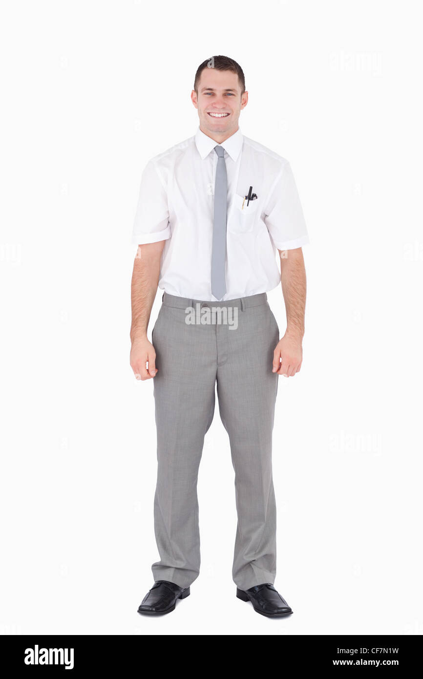 Portrait of a smiling office worker Stock Photo - Alamy