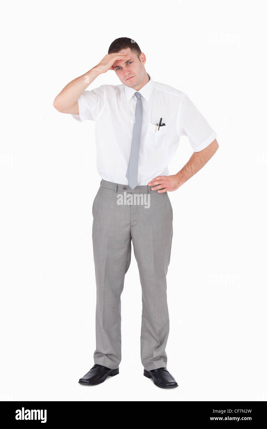 Sad upset male worker Cut Out Stock Images & Pictures - Alamy