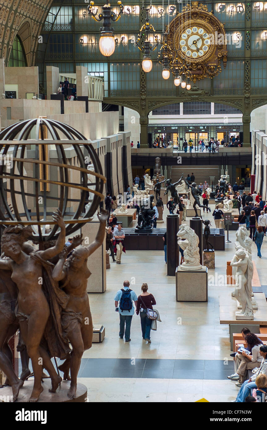 Paris, France - Overview, Crowd People Visiting Inside on Floor, Orsay ...