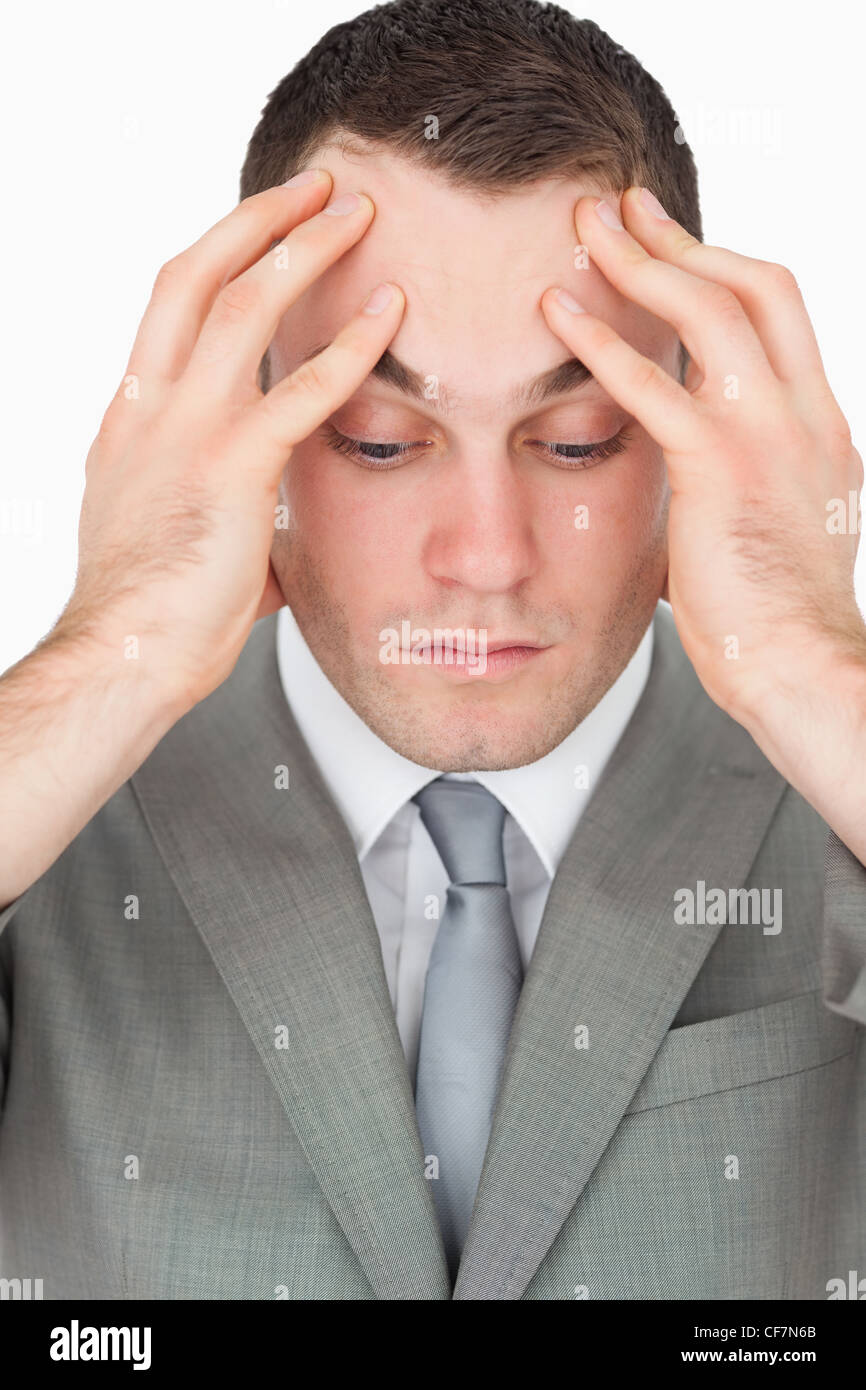 Portrait of a tired young entrepreneur Stock Photo - Alamy