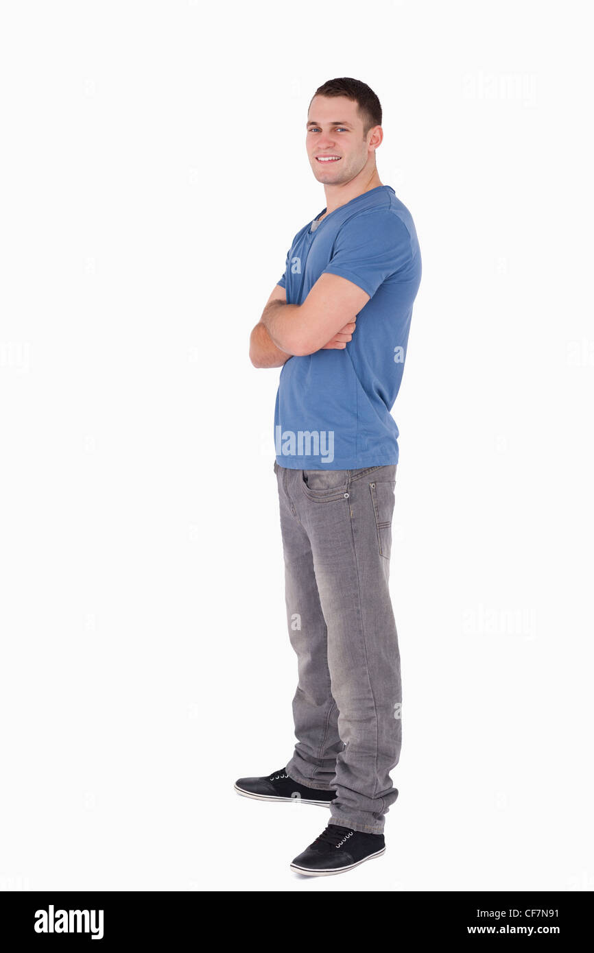 Portrait of a handsome man standing up Stock Photo - Alamy