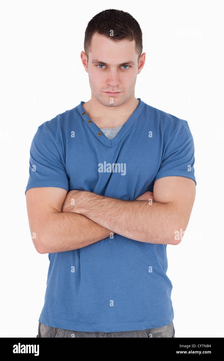 Portrait of a serious man Stock Photo - Alamy