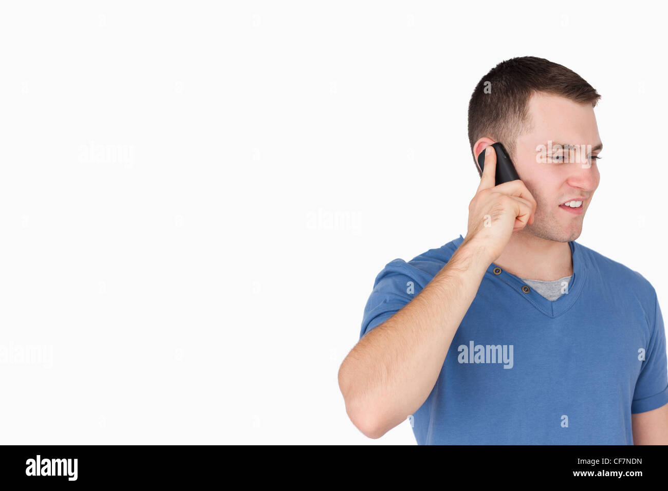 Handsome man on the phone Stock Photo - Alamy