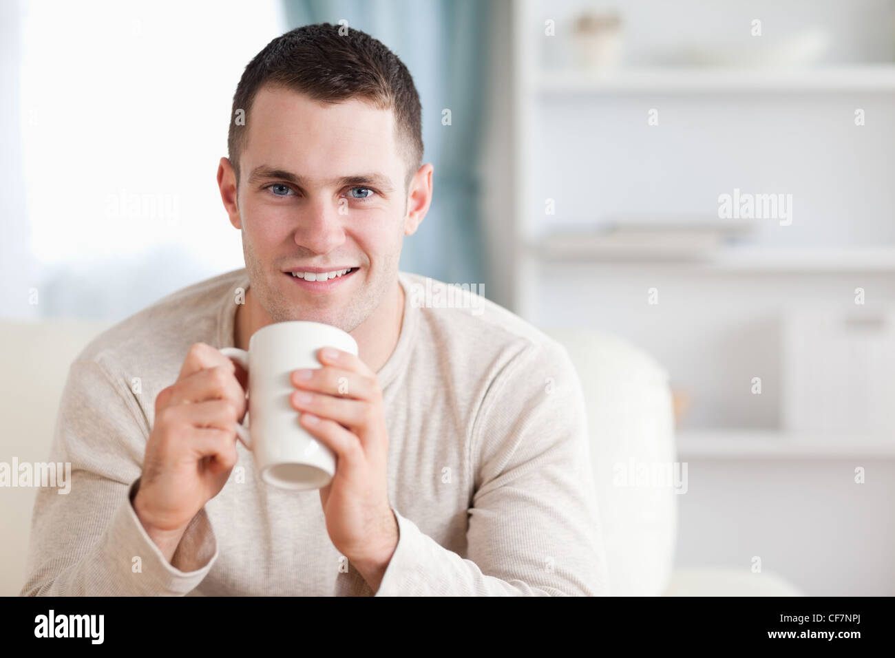 Man having a coffee Stock Photo - Alamy