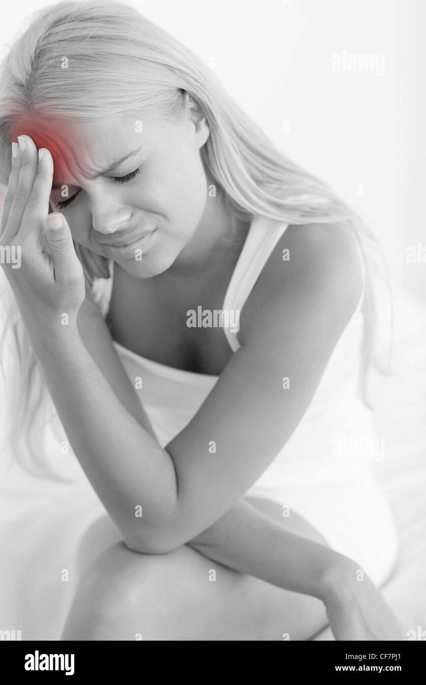 Portrait of a sick woman Stock Photo - Alamy