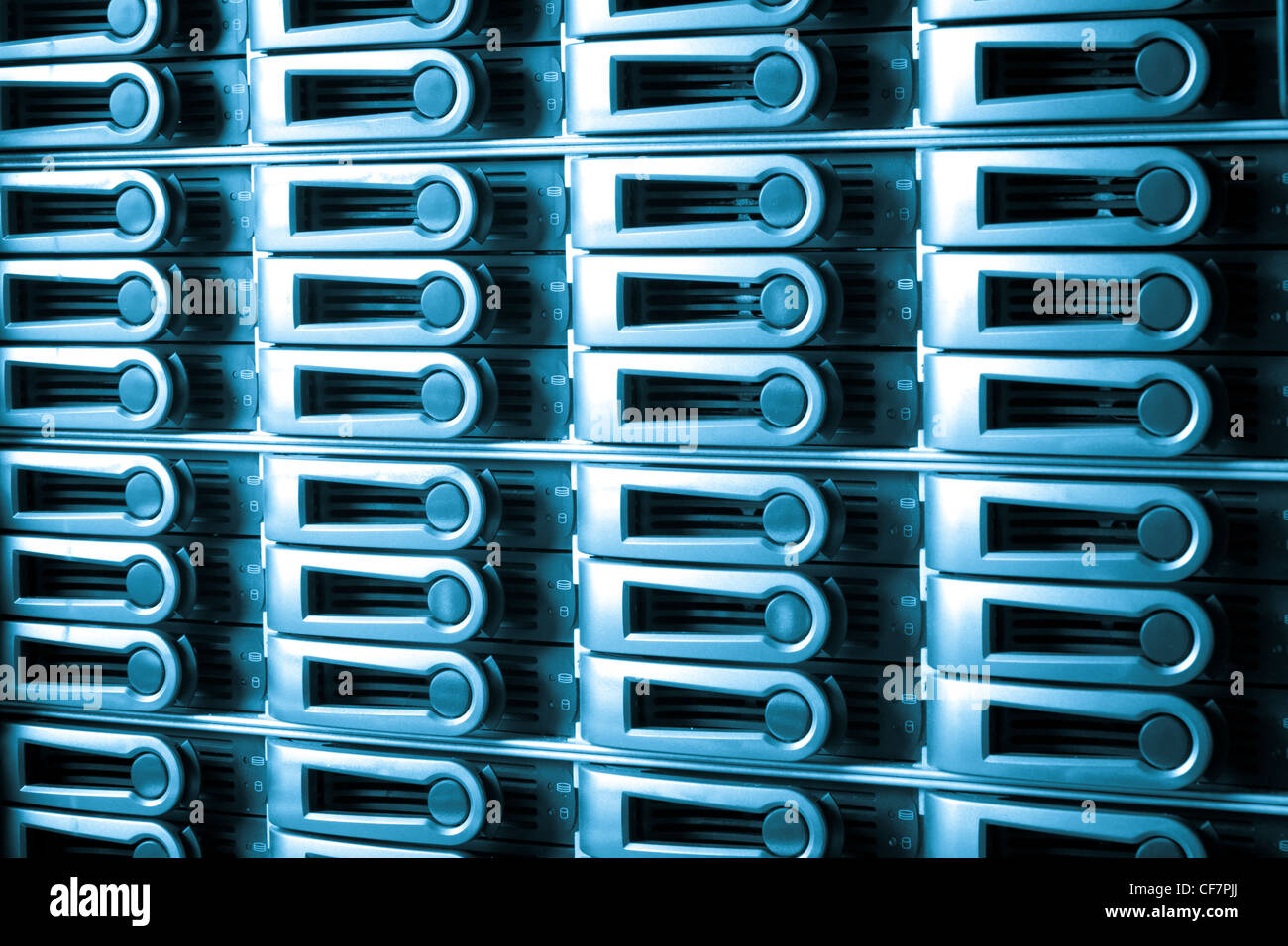 detail of data center with hard drives Stock Photo - Alamy