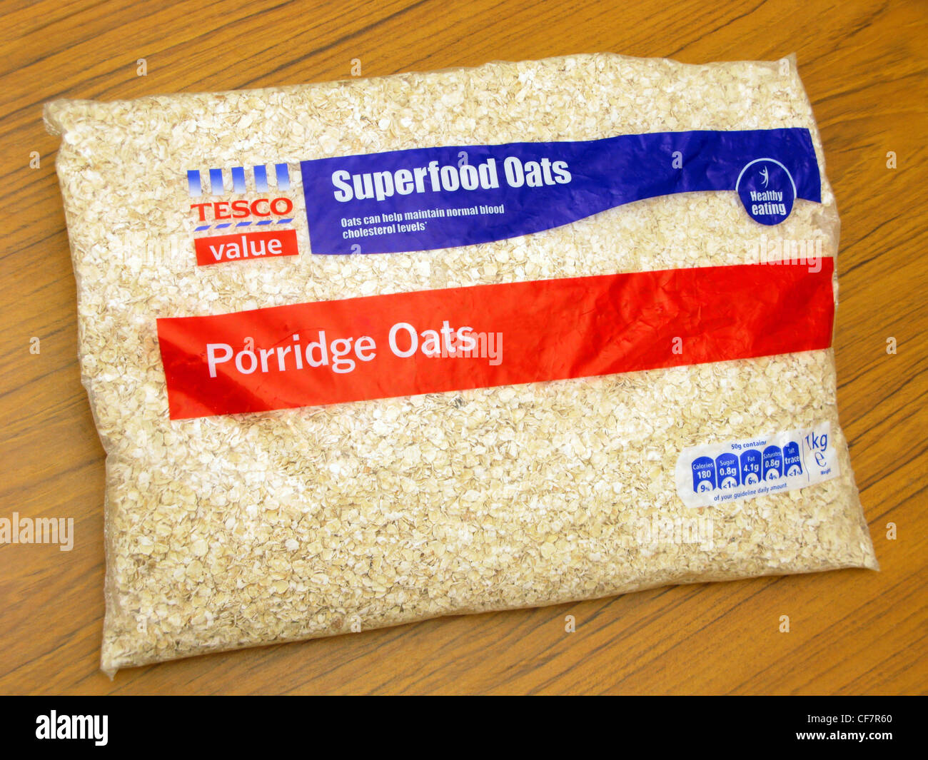 Tesco value Superfood Oats (healthy eating foods Stock Photo - Alamy