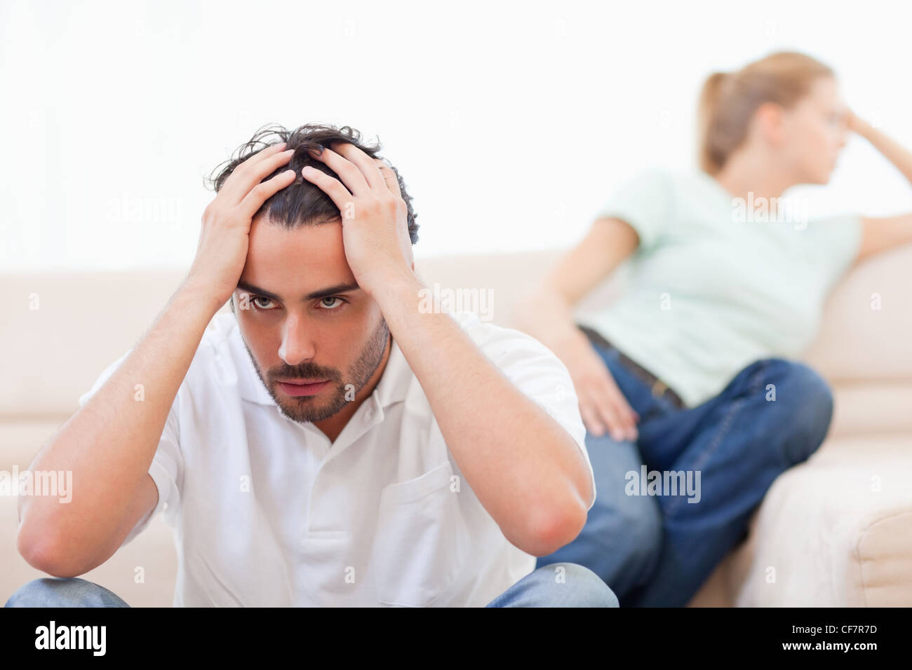 Angry couple mad at each other Stock Photo - Alamy