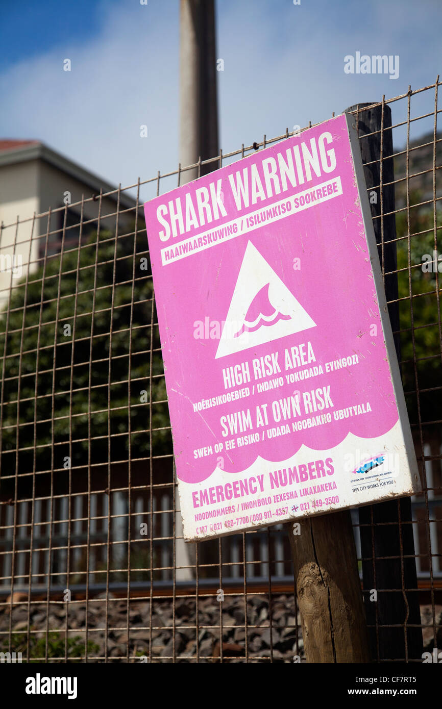 Shark warning sign hi-res stock photography and images - Alamy