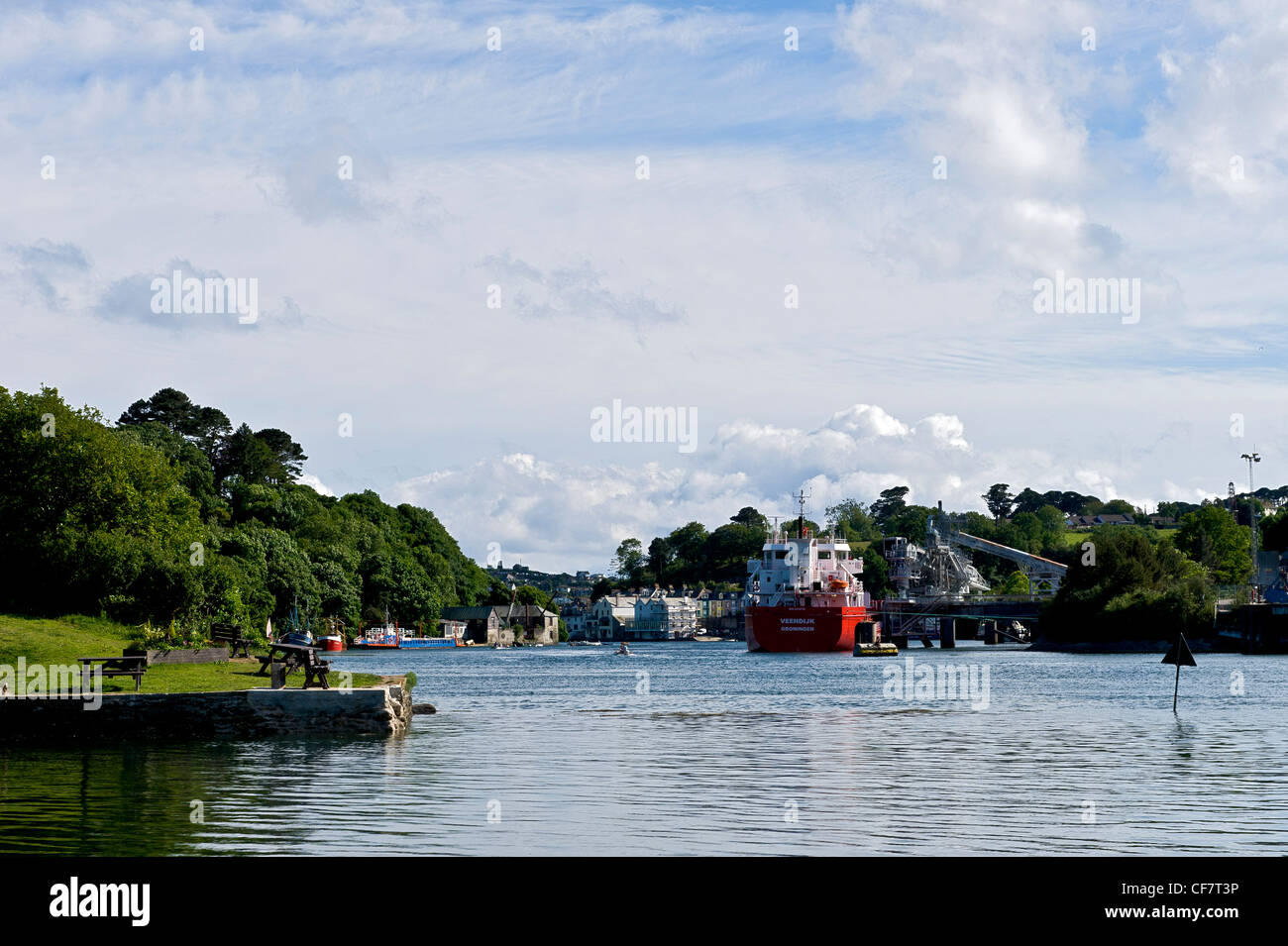 Cargo ship fowey cornwall hi-res stock photography and images - Alamy