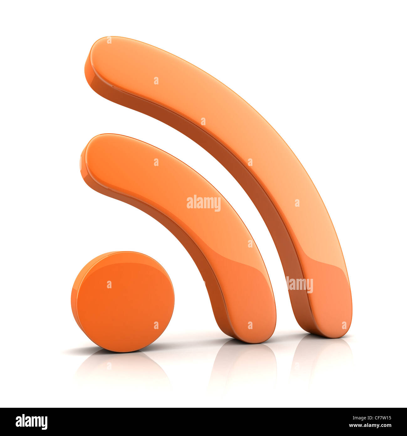 RSS orange symbol (done in 3d Stock Photo - Alamy