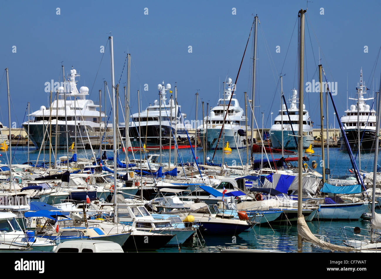 Port of Antibes on the mediterranean sea in southeastern France Stock ...