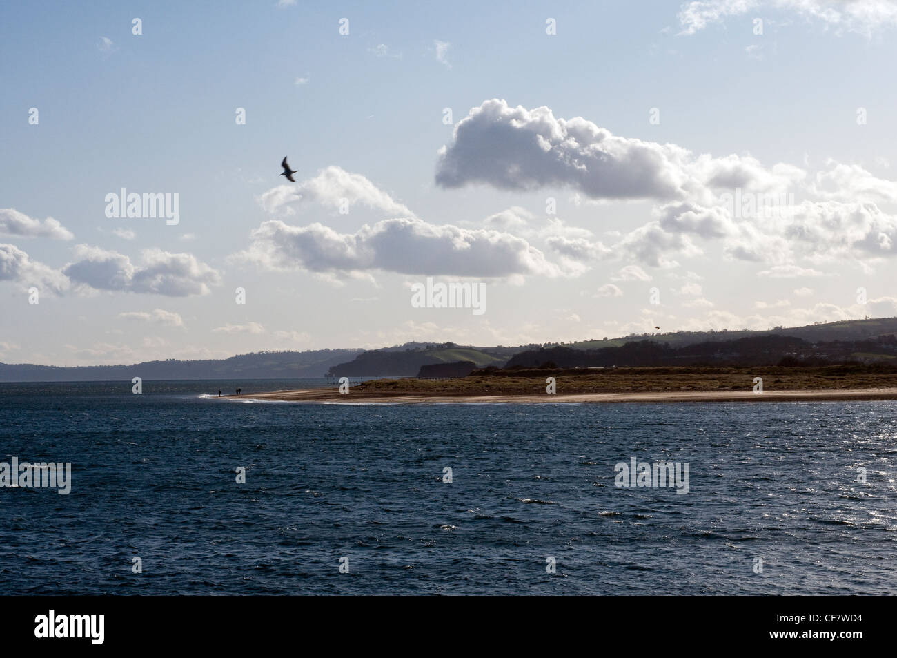 Devon,Dawlish warren,spit of land,clouds, coast, coastal, color ...