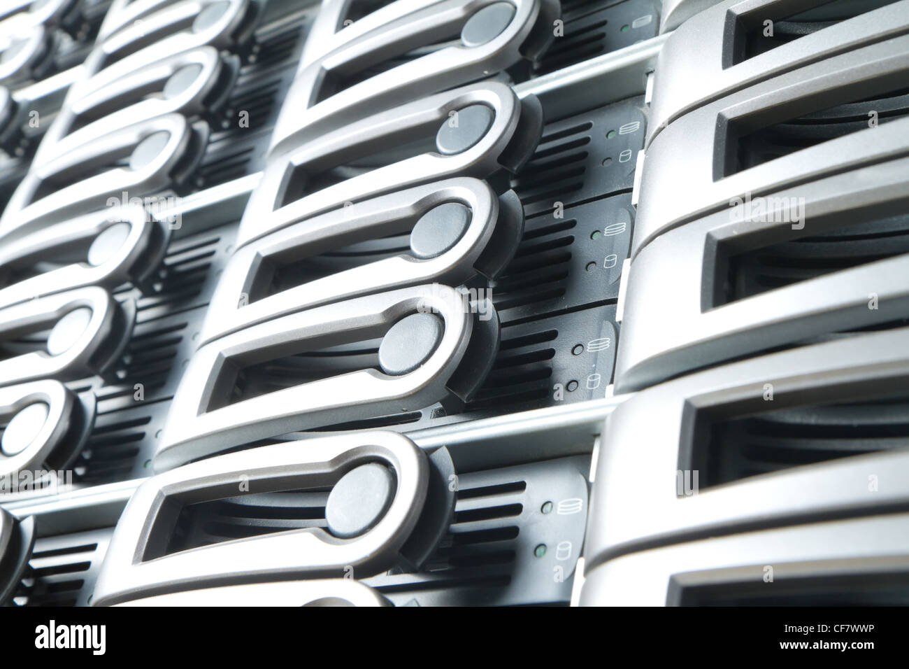 detail of data center with hard drives Stock Photo - Alamy