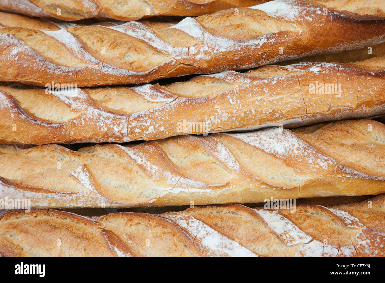 Europe France Baguette Baguettes French Bread Bread Stock Photo