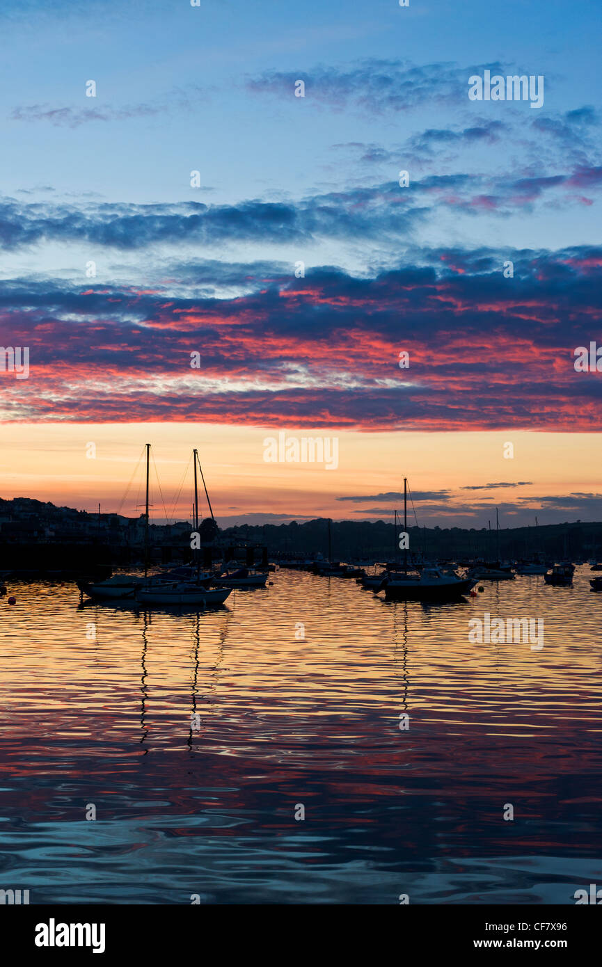 Cornwall Falmouth summer sunset Stock Photo - Alamy