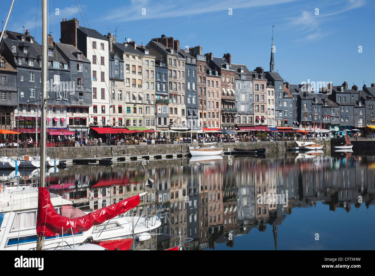 Europe, France, Normandy, Honfleur, Waterfront, Tourism, Travel ...