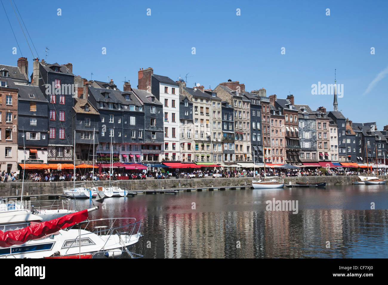 Europe, France, Normandy, Honfleur, Waterfront, Tourism, Travel ...