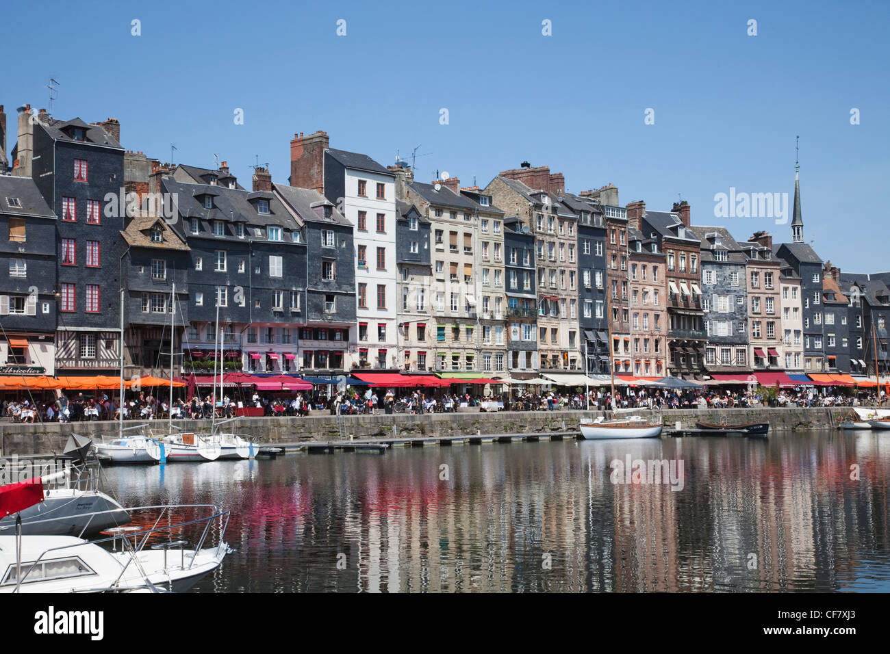 Europe, France, Normandy, Honfleur, Waterfront, Tourism, Travel ...