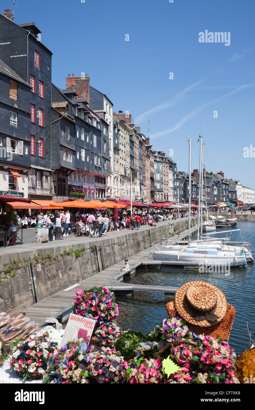 Europe, France, Normandy, Honfleur, Waterfront, Market, Markets ...