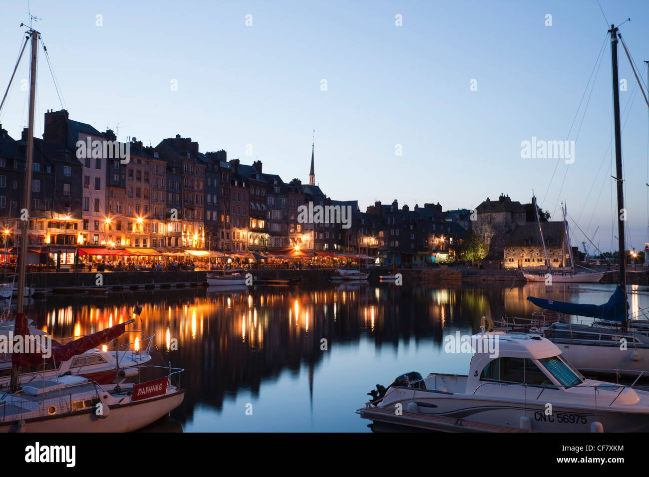 Europe, France, Normandy, Honfleur, Waterfront, Restaurant, Restaurants ...