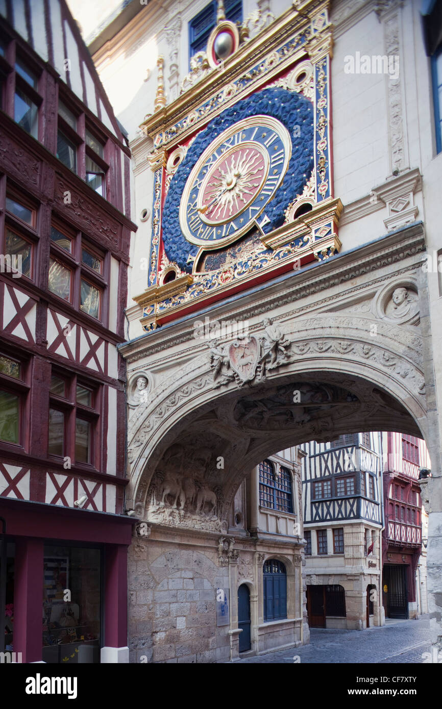 Europe, France, Rouen, Gros Horloge, Clock, Clocks, Clock Face, Tourism ...