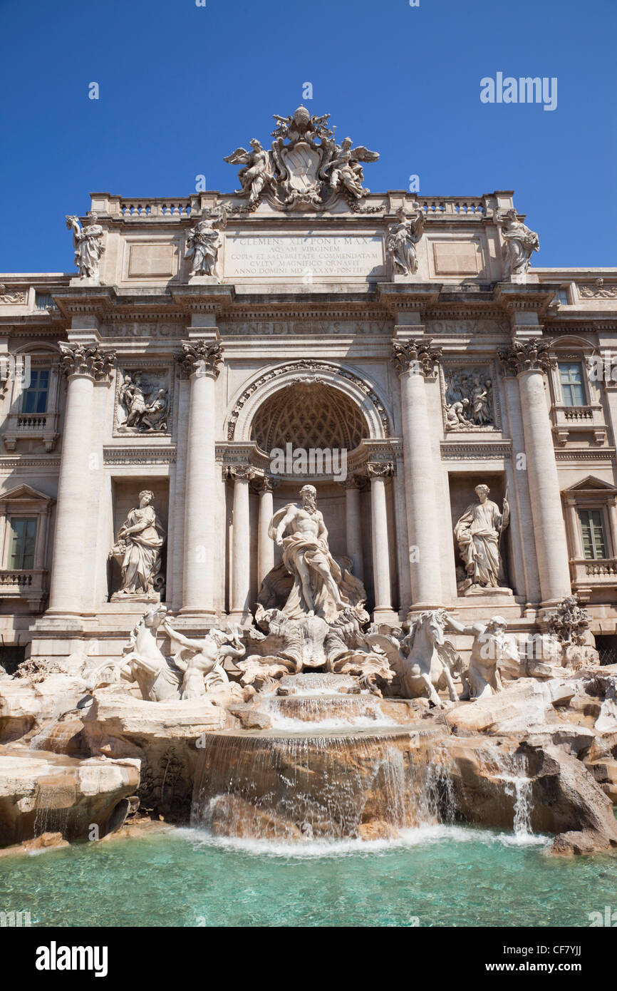 Europe, Italy, Rome, Trevi Fountain, Fountain, Neptune, Nicola Salvi ...