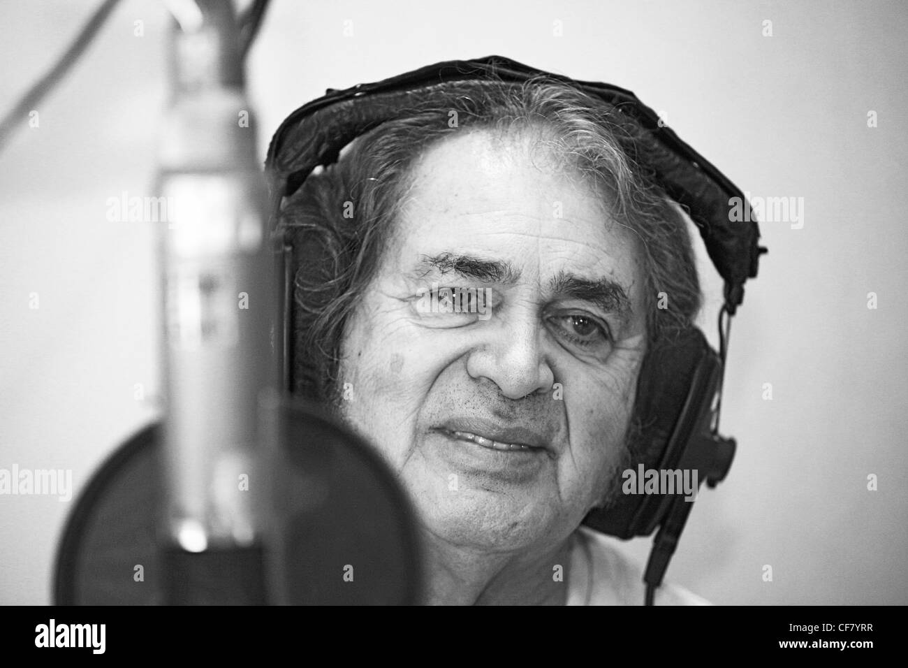 Engelbert Humperdinck UKs Eurovision entery singing in a recording ...