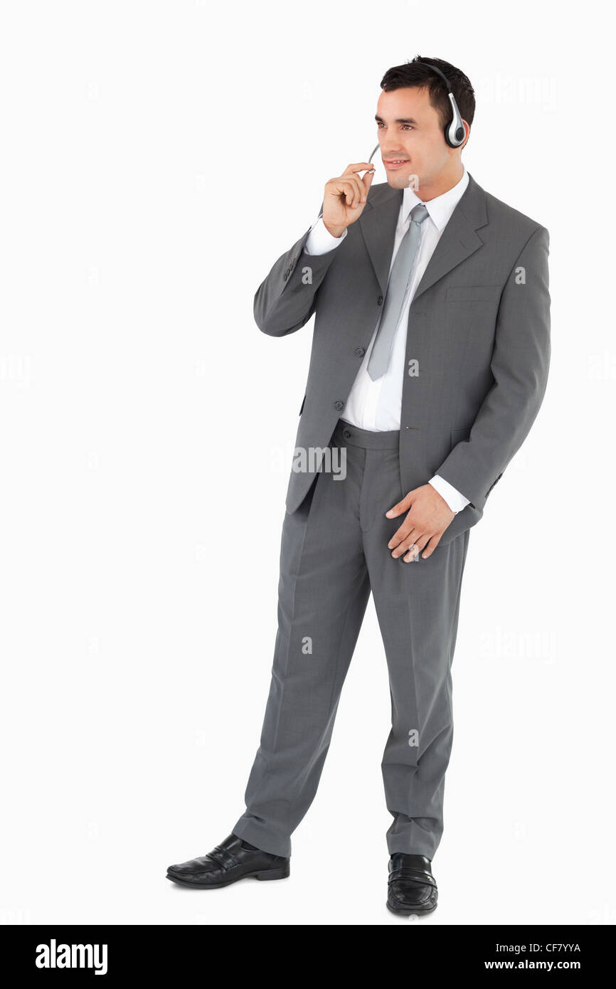 Young man customer support Cut Out Stock Images & Pictures - Alamy